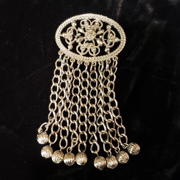 Sarah Coventry | Jewelry | Vintage Sara Coventry Silver Brooch With Tassels | Poshmark